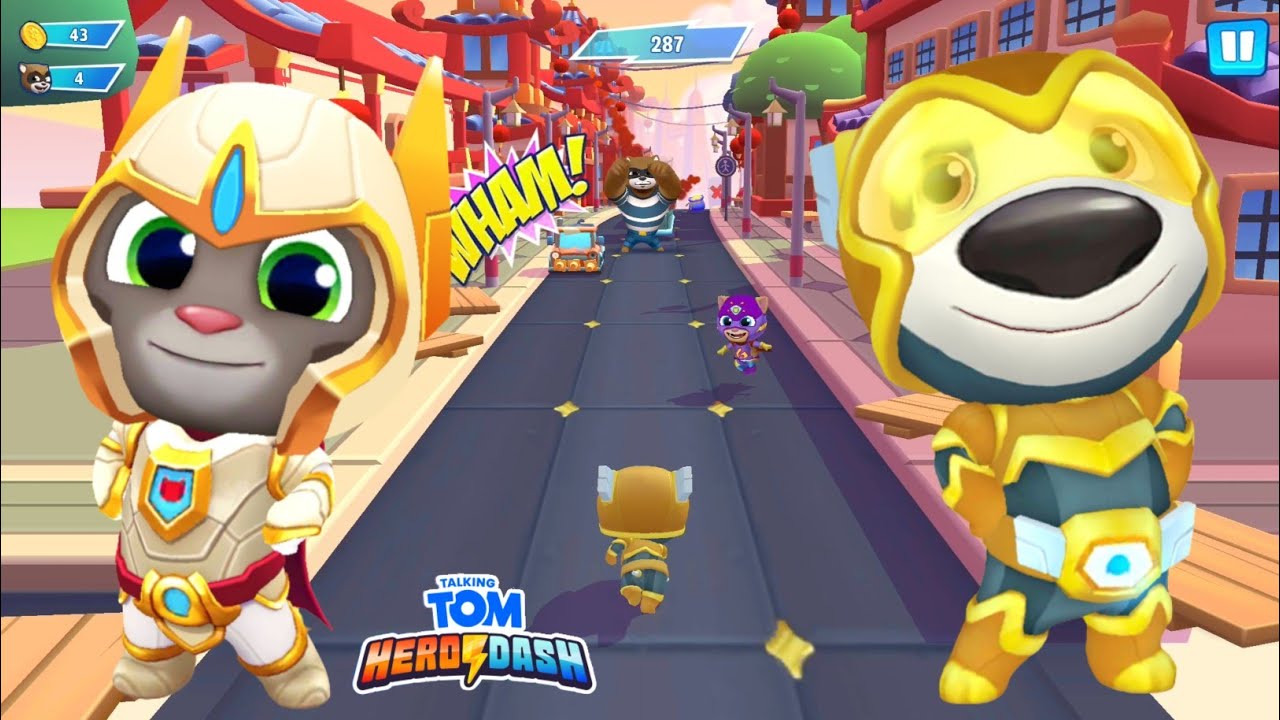 Talking Tom Hero Dash Sunbeam Hank, Platinum Tom Full Screen Android ...