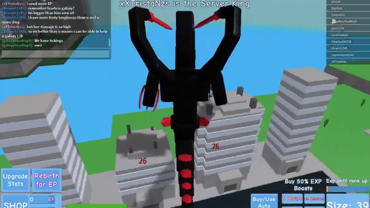Getting 41 SIZE in roblox godzilla simulator - YouTube