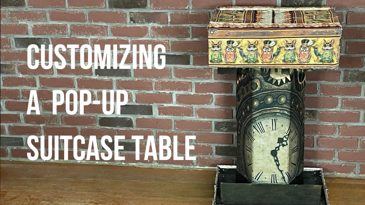 Pop Up Suitcase Table Customized - YouTube