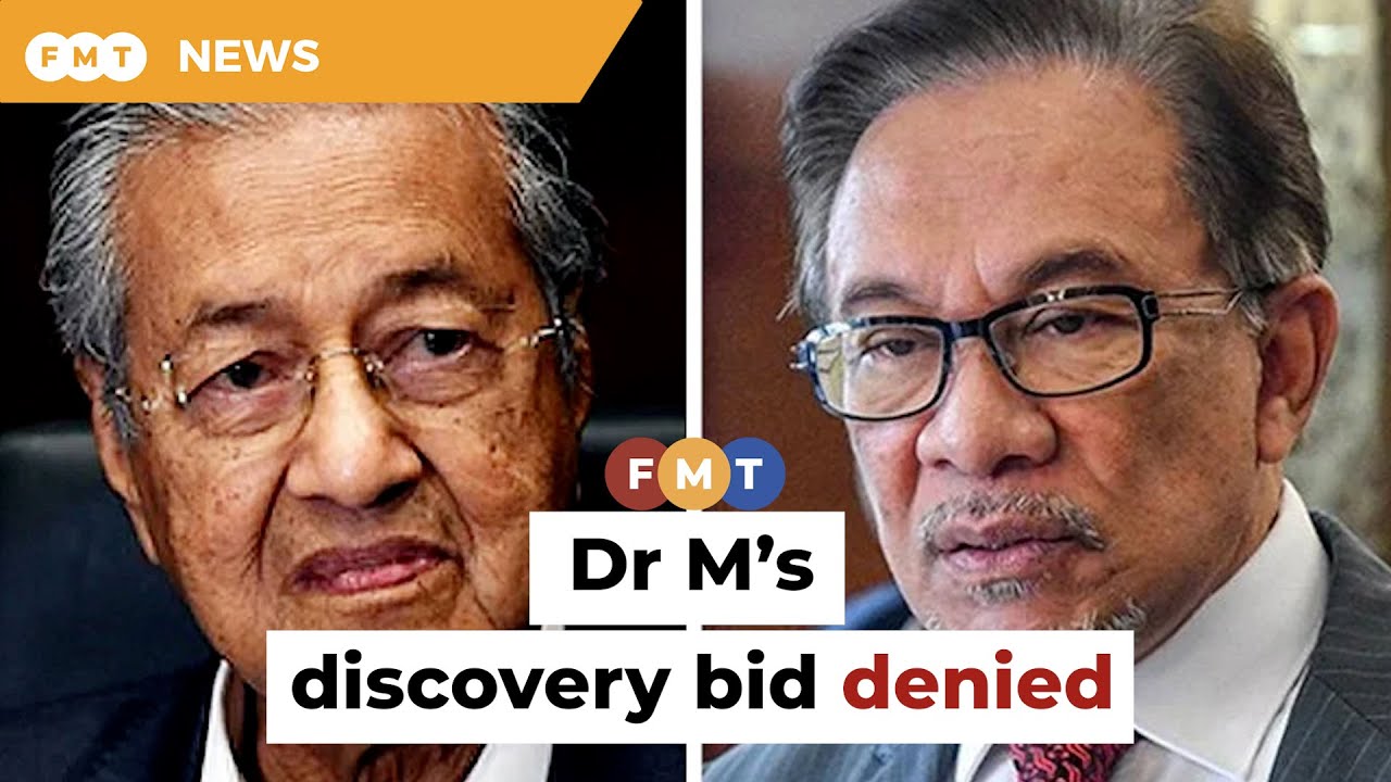 Dr M loses bid for documents in defamation case against Anwar - YouTube