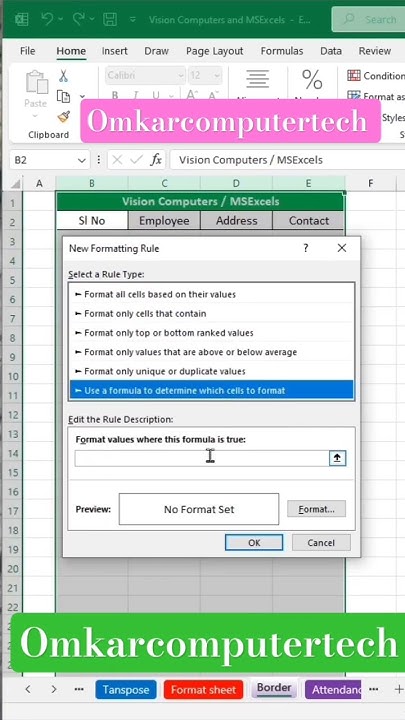 Apply automatic border in excel #border #excel #exceltips #exceltricks #msoffice #computer # ...