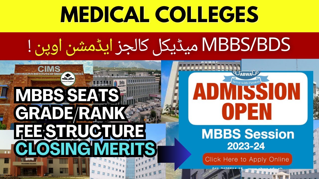 MBBS BDS Admissions Open in Private Medical Colleges Pakistan | Closing ...