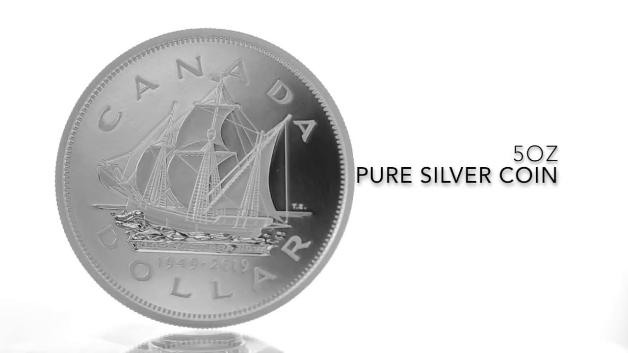 Newfoundland Dollar 1949-2019 5oz Silver coin Royal Canadian Mint - YouTube
