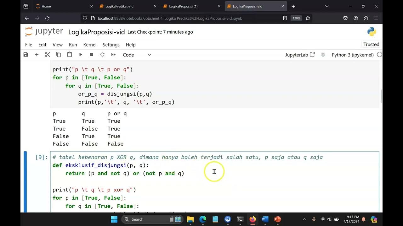 2.1. Membuat Tabel Kebenaran dengan Bahasa Python - YouTube