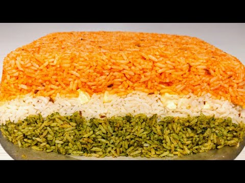Republic day special recipe Tri-colored rice| Three layers of rice ...