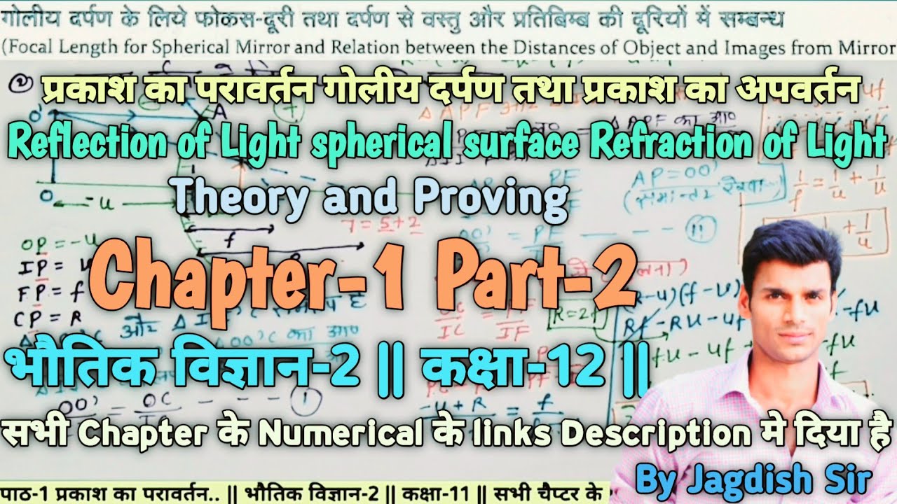 Chap-1 Reflection of Light Part-2 theory & proving Physics-2nd Class-12 ...