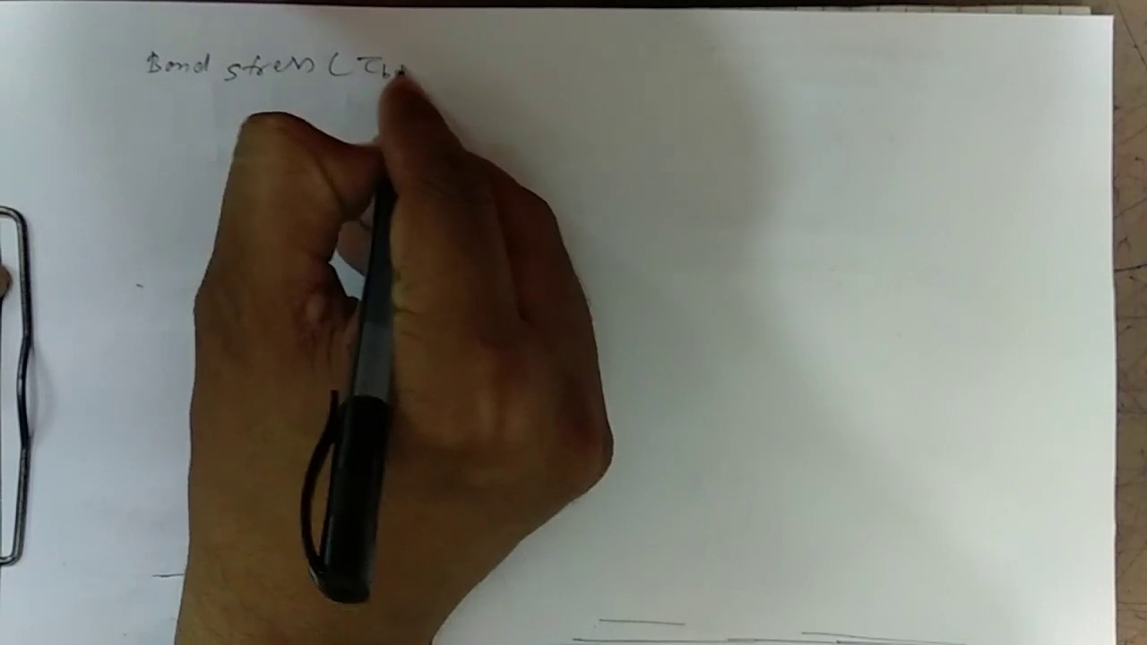 Development length 2 - RCC / DRCS---- BOND STRESS - YouTube