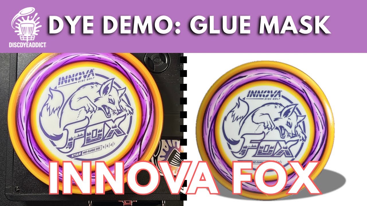 Dye demonstration - glue mask spin dye Innova fox - YouTube