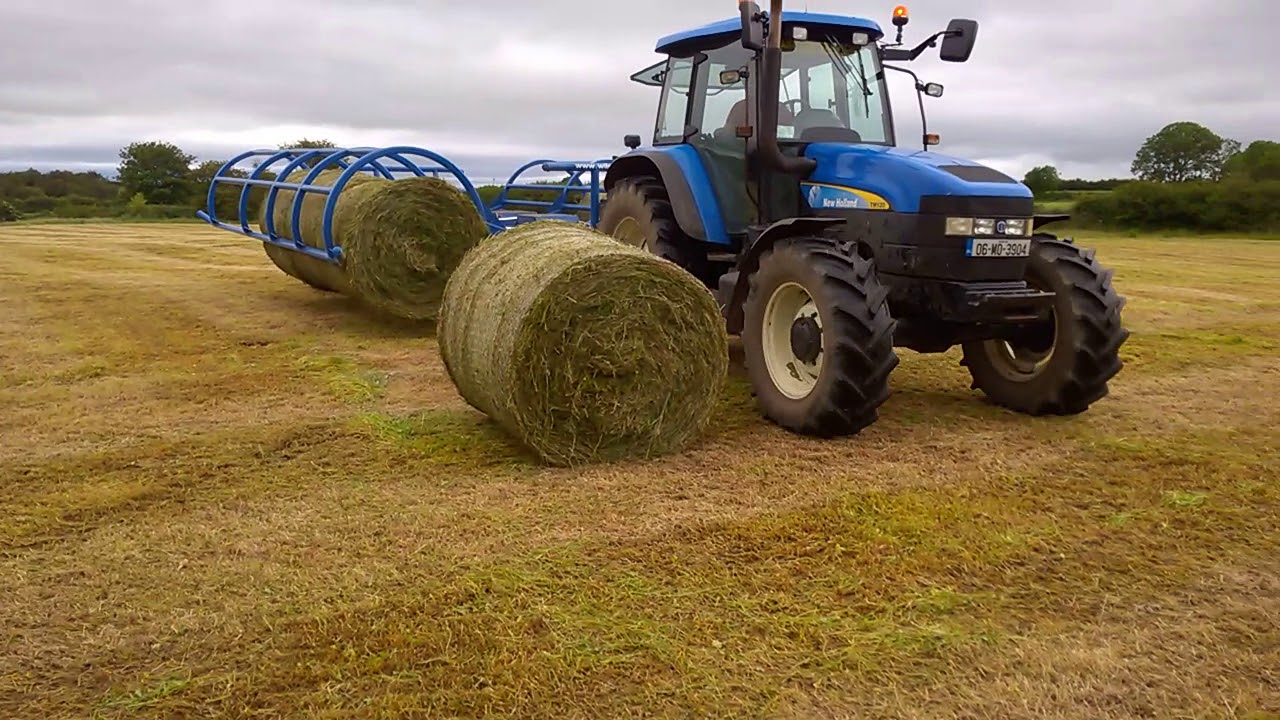 Baling in Mayo 2017 Wilson Bale Trailer - YouTube