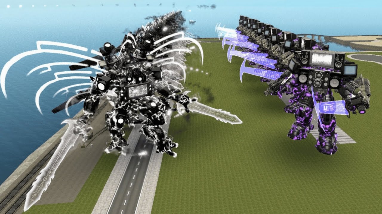 THE GREAT WAR BETWEEN TWO GIANTS UPGRADED TITAN TV MAN VS TRI TITAN ...