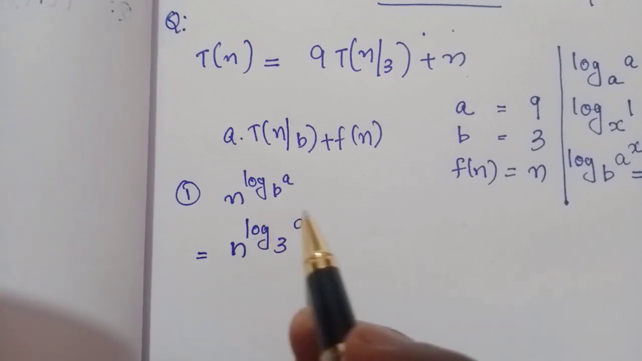 master's theorem example - YouTube