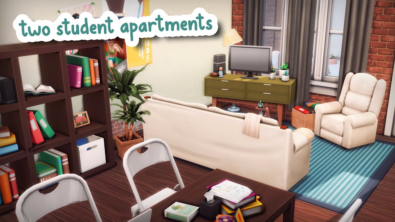 Two Student Apartments 📚 || The Sims 4 Speed Build - YouTube