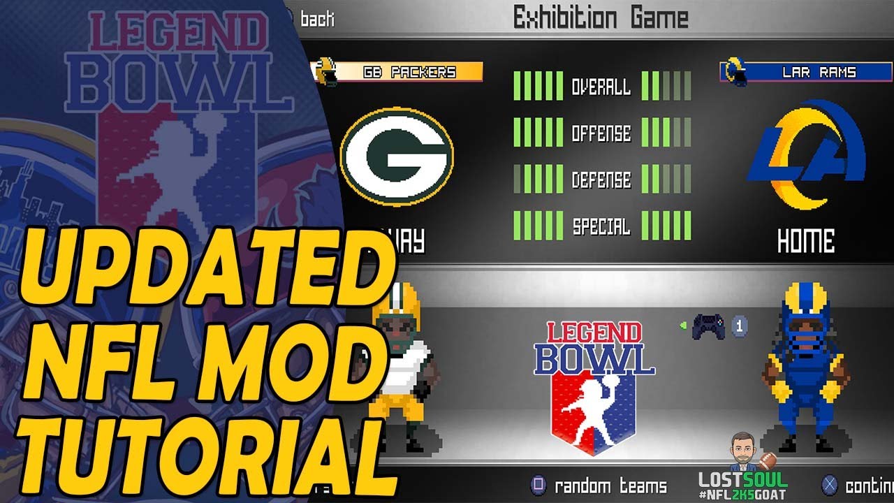 LEGEND BOWL - NFL Mod TUTORIAL UPDATED - YouTube