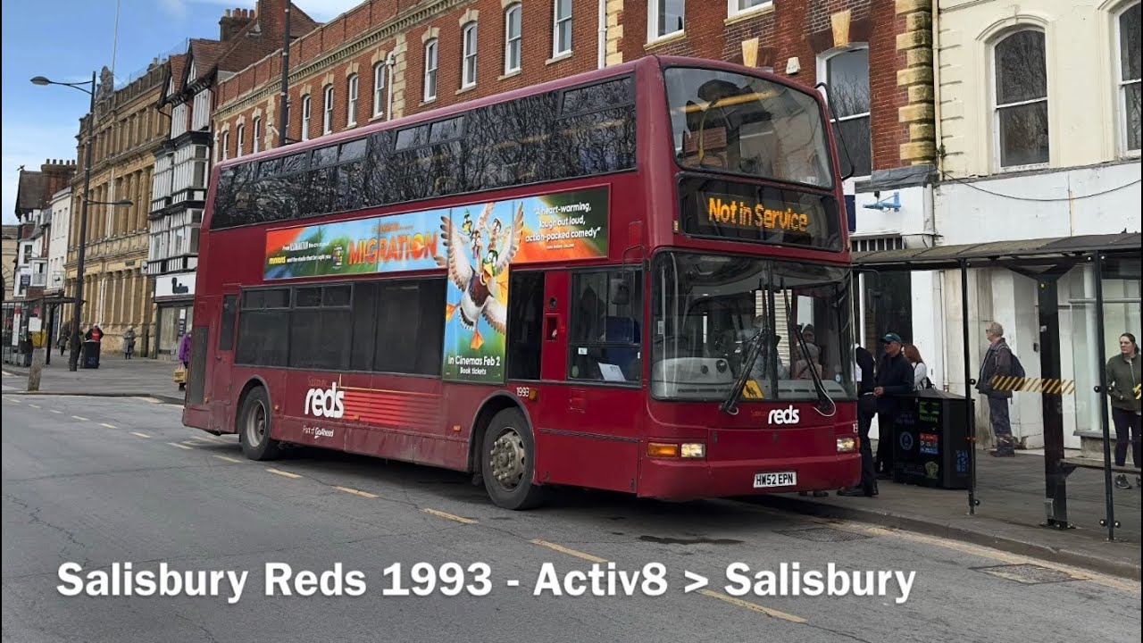 Salisbury Reds 1993 Volvo B7TL (ZF/€3) HW52EPN - Hellfire! - YouTube