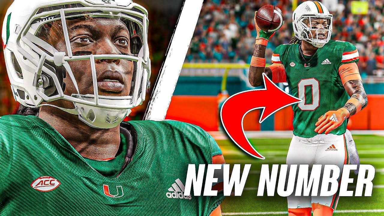 NCAA Football 24 Road To Glory - NEW JERSEY NUMBER For The Running Back - YouTube