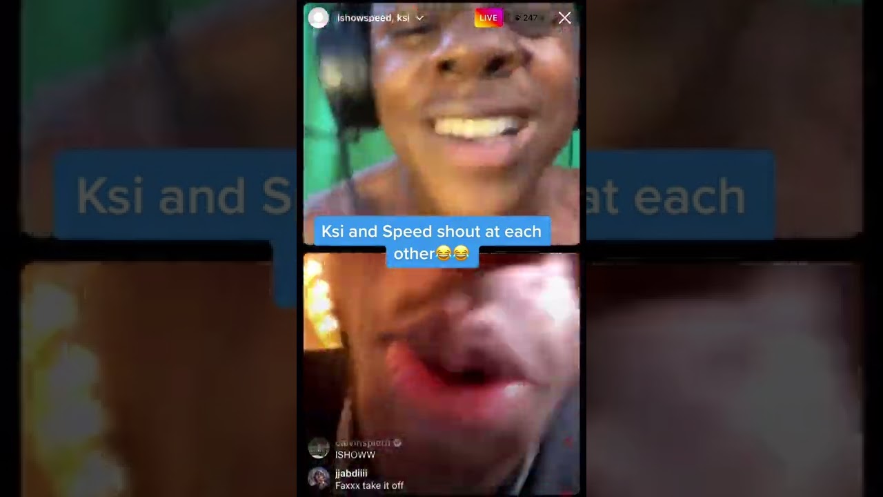 KSI and Ishowspeed shouting at each other #shorts #fyp #memes #funny # ...