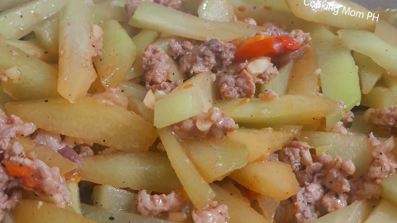 Ginisang Sayote w/ Giniling - YouTube