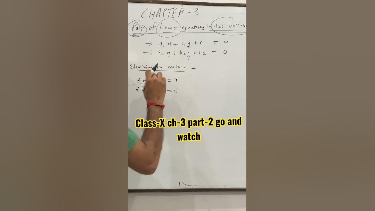 Class -X maths ch-3 intro part -2 - YouTube