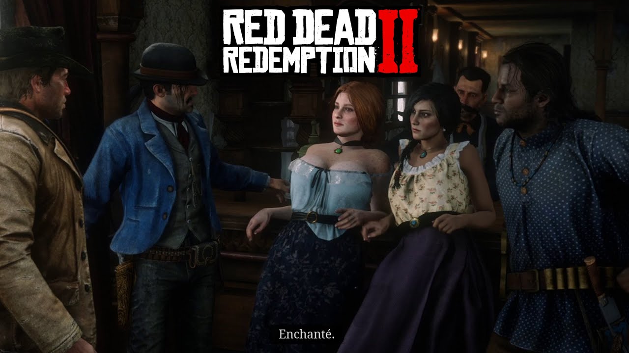 RDR2 - Arthur retrouve Javier et Charles au saloon - YouTube