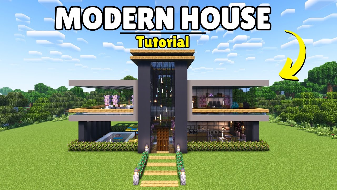 Minecraft Modern House Tutorial – Ultimate Survival Base (Step-by-Step ...