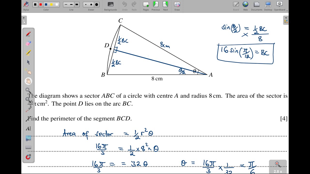 9709/11/M/J/23 -- QN 4 - (CIRCULAR MEASURE) - PURE MATHEMATICS 1 PAPER ...
