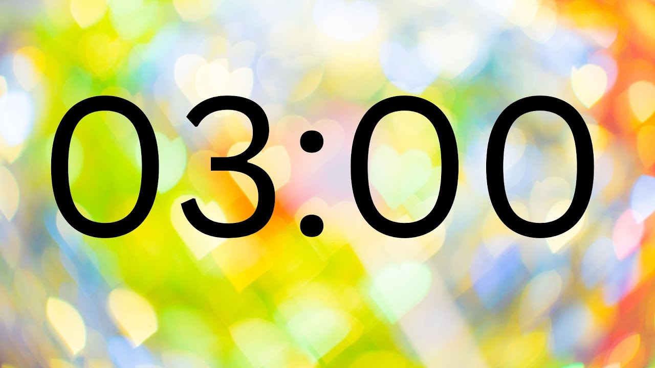 3 Minute Countdown Timer - Calm and Relaxing Music - YouTube