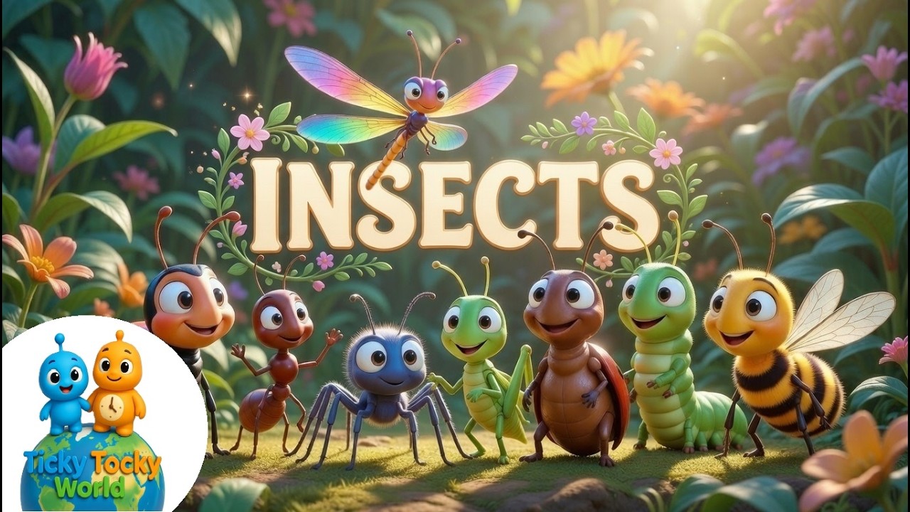 Insectos para Niños 🐞 | Aprende los Nombres de los Insectos | Video ...
