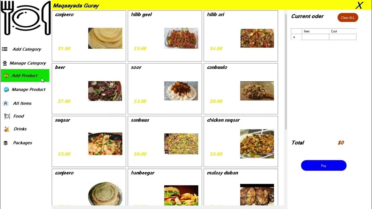 Food order System in C# || source code - YouTube