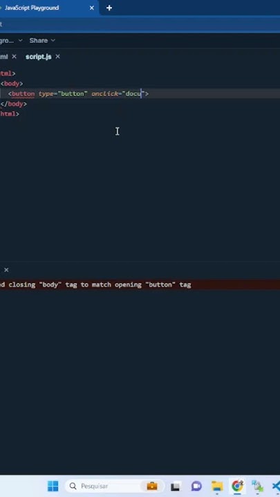 Criar botão javascript e mostrar a data #coding - YouTube