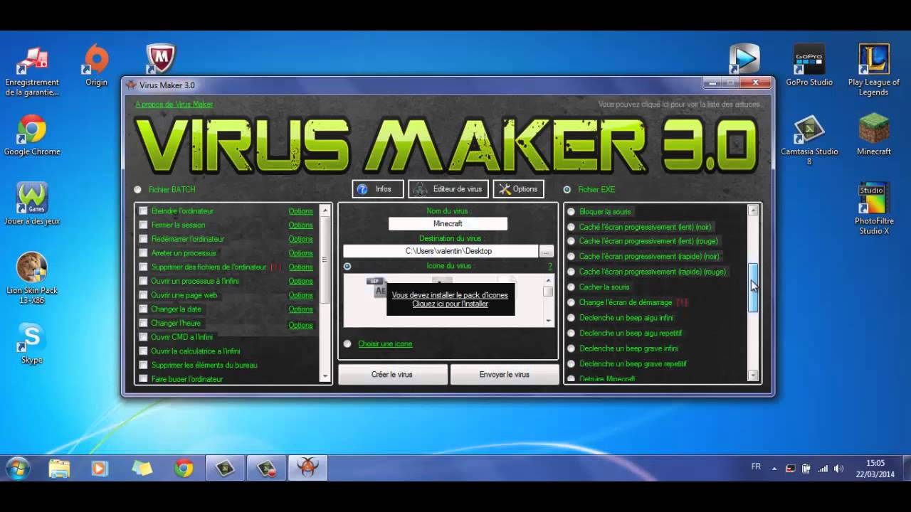 [Virus]Créer un virus avec Virus Maker 3.0 - YouTube