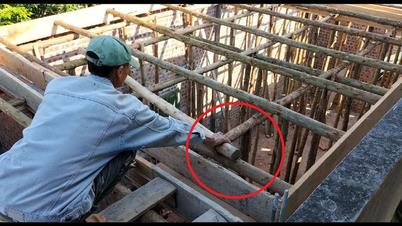 The entire construction process of reinforced concrete roof from start ...