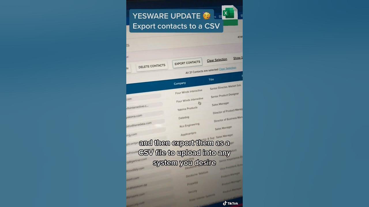 #shorts Yesware CSV Export - YouTube