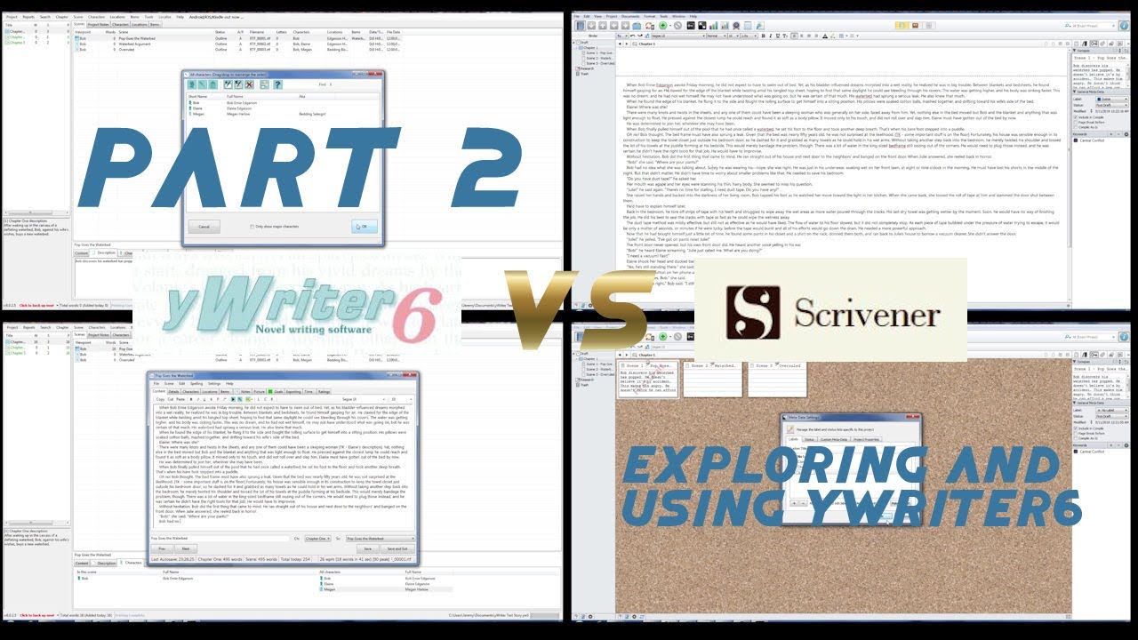 Exploring and Using yWriter6 (yWriter vs Scrivener Part 2) - YouTube