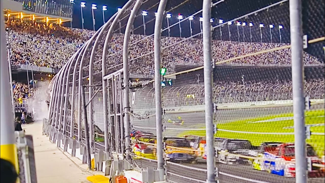 2012 Daytona Joey Coulter Wild Airborne Crash Roll Into Catch Fence ...