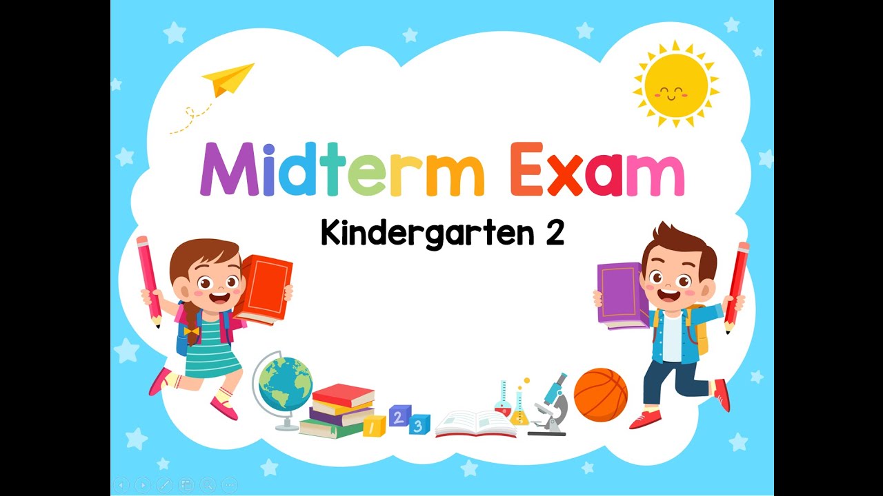 Midterm Exam for kindergarten 2 English, Mathematics and Science - YouTube