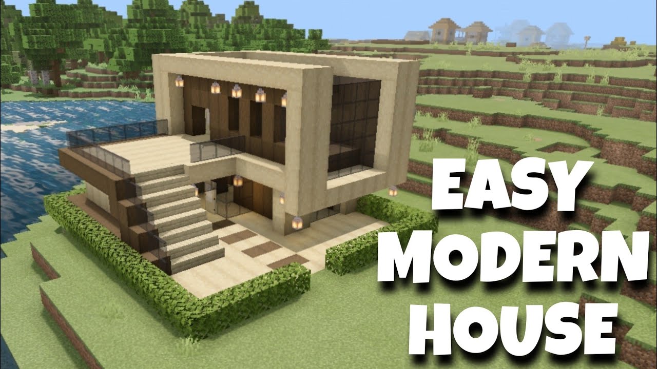 Minecraft modern house / Minecraft modern house tutorial / Minecraft ...