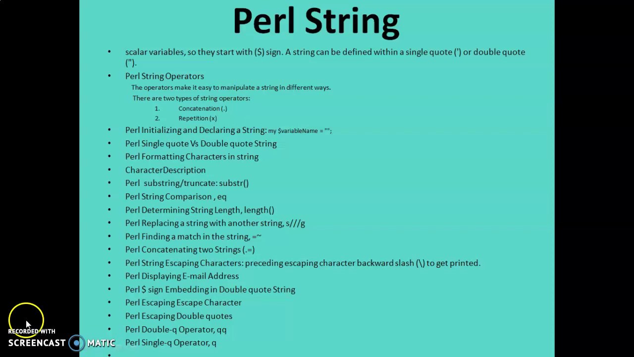 Perl Scripting Programming Part 20 Youtube