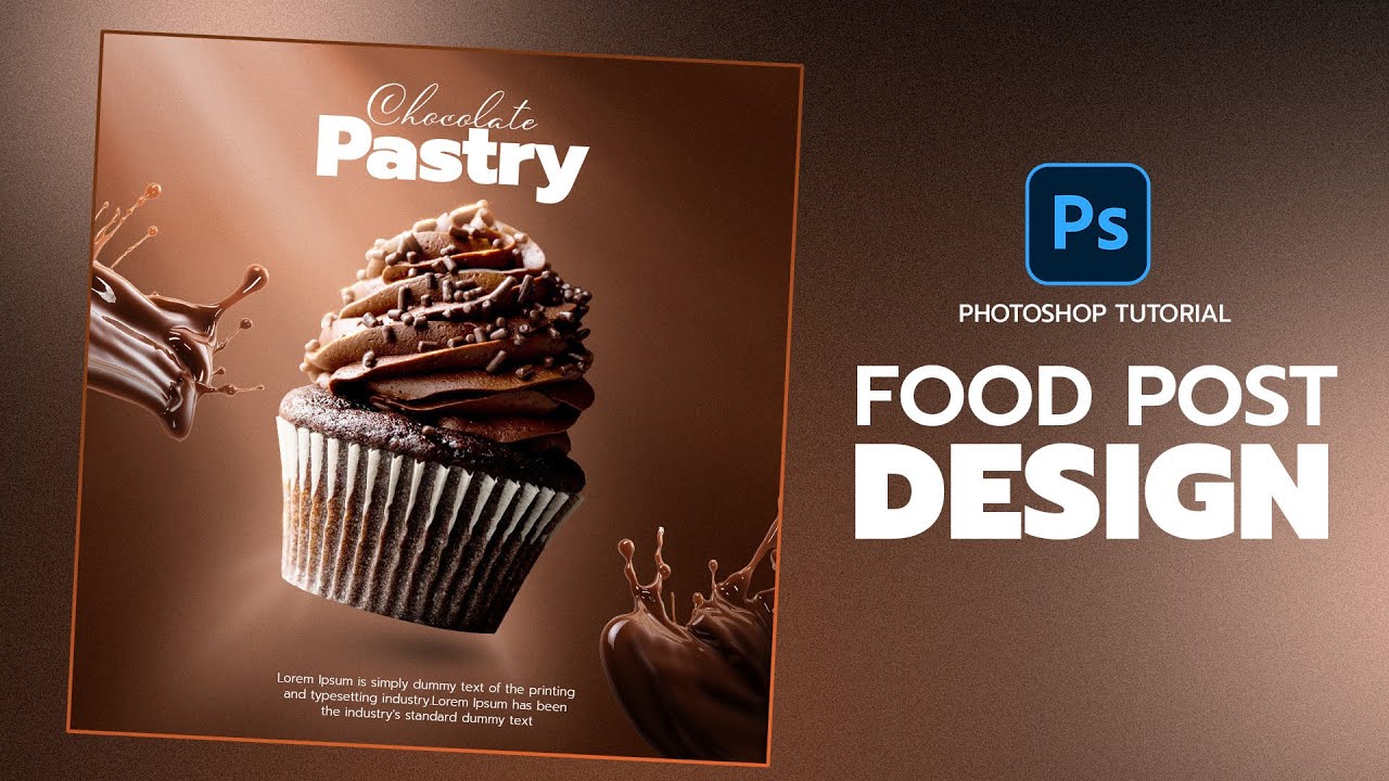 Social Media Design | Food Post | Photoshop Tutorial - YouTube