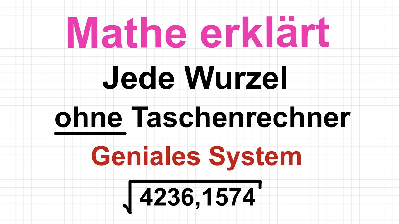 Wurzeln berechnen: Mathe erklärt von Lars Jung - YouTube