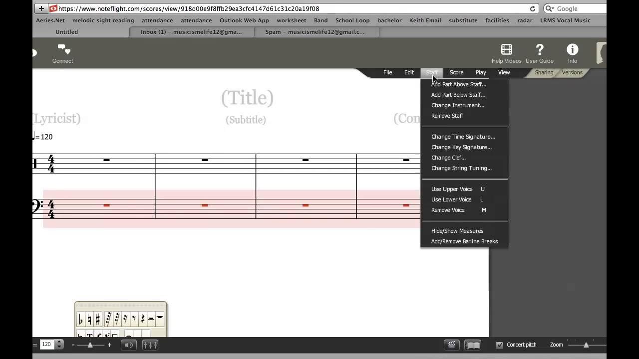 how to compose rhythm on noteflight - YouTube