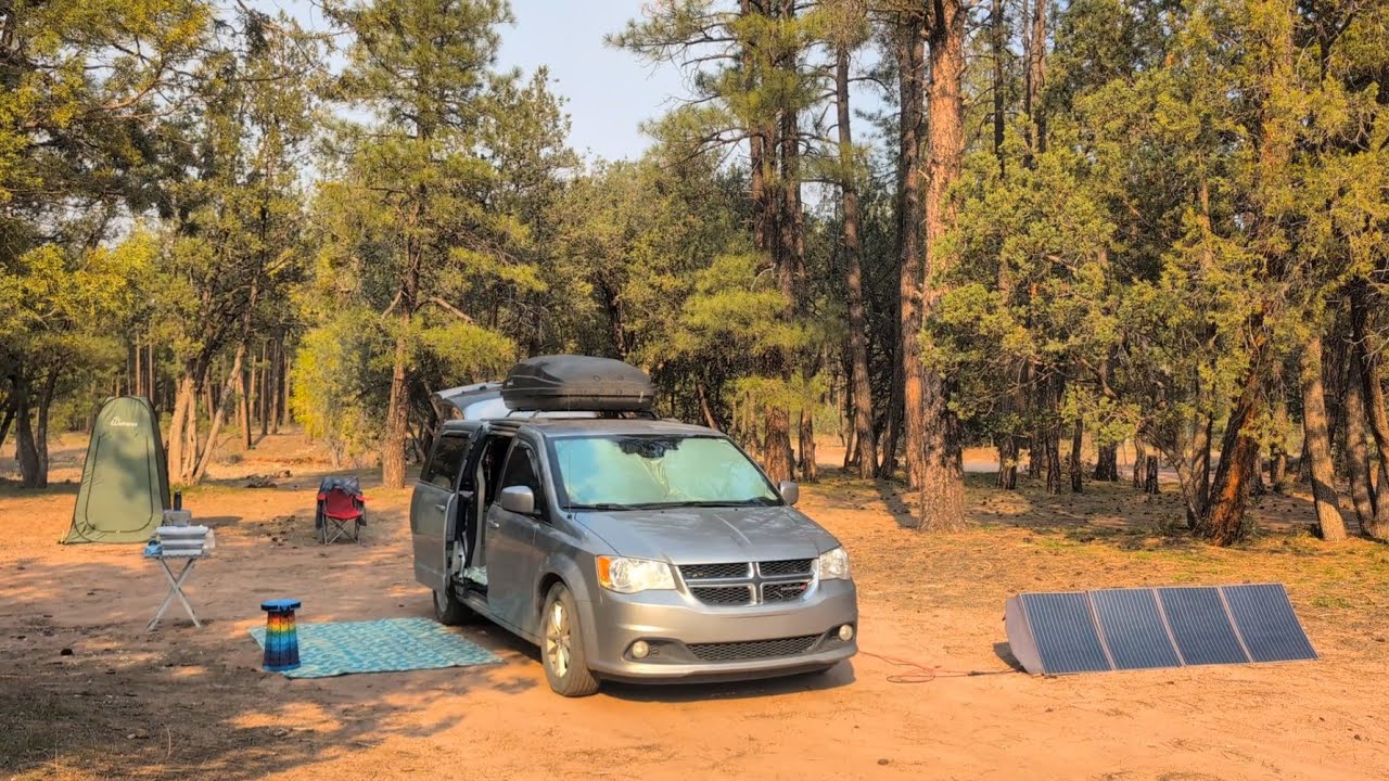 Minivan Camper Living | Two Friends Boondocking in the Forest & Living ...