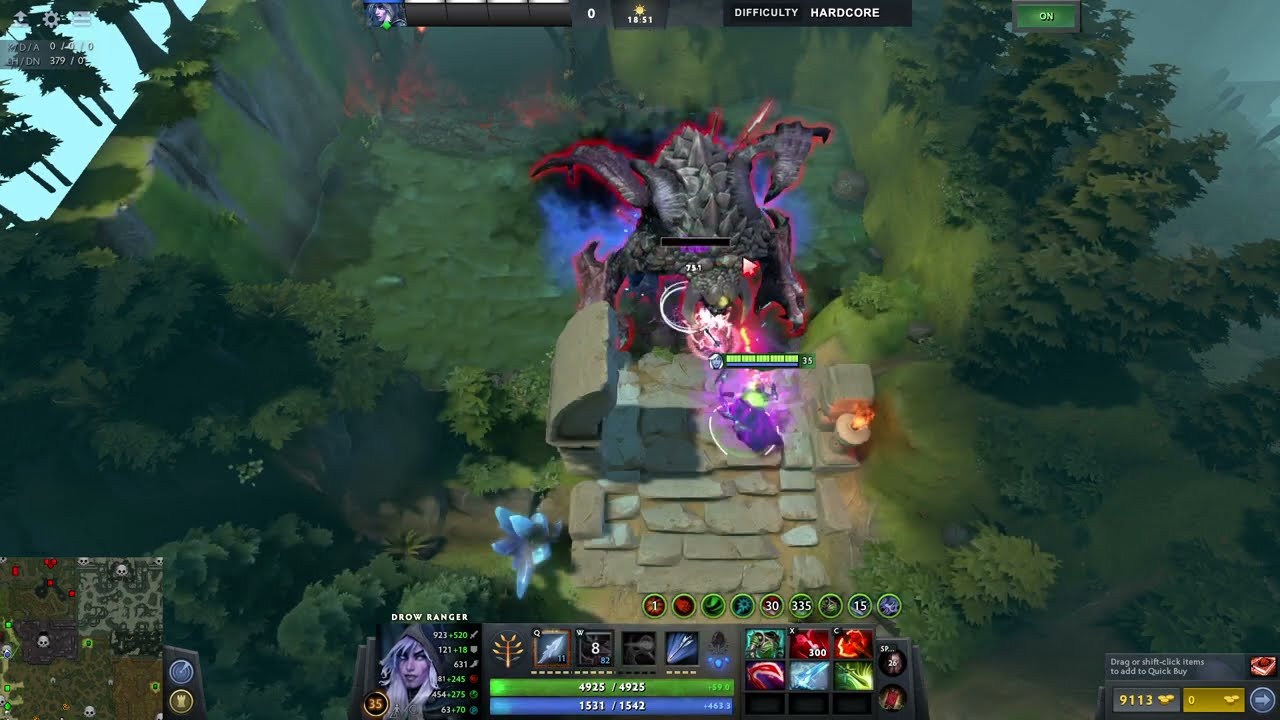 DOTA 2 Thunder's COT RPG REWORK HARDCORE DROW RANGER - YouTube