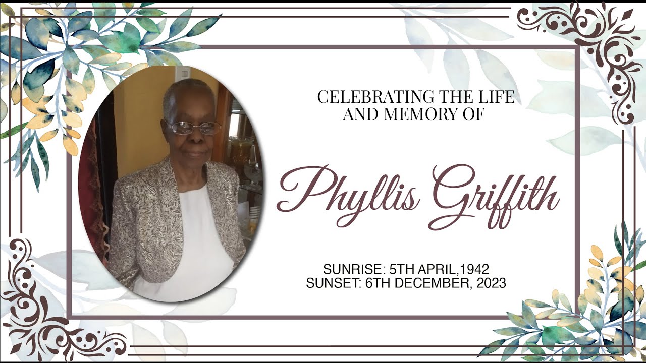 The Funeral Service of Phyllis Griffith - YouTube