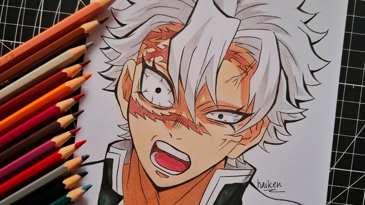 How to Color Anime skin - Shinazugawa Sanemi from Demon Slayer ...