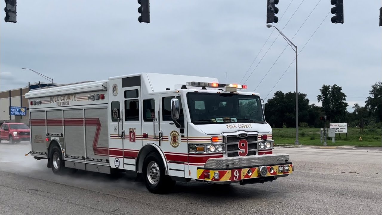 Polk County Fire Rescue Heavy 9 Responding - YouTube