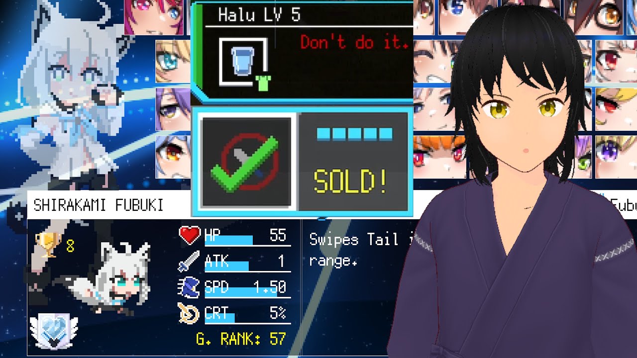 HoloCure v0.7 | Fubuki | Halu 5 + Mono-Weapon | Stage 5 - YouTube
