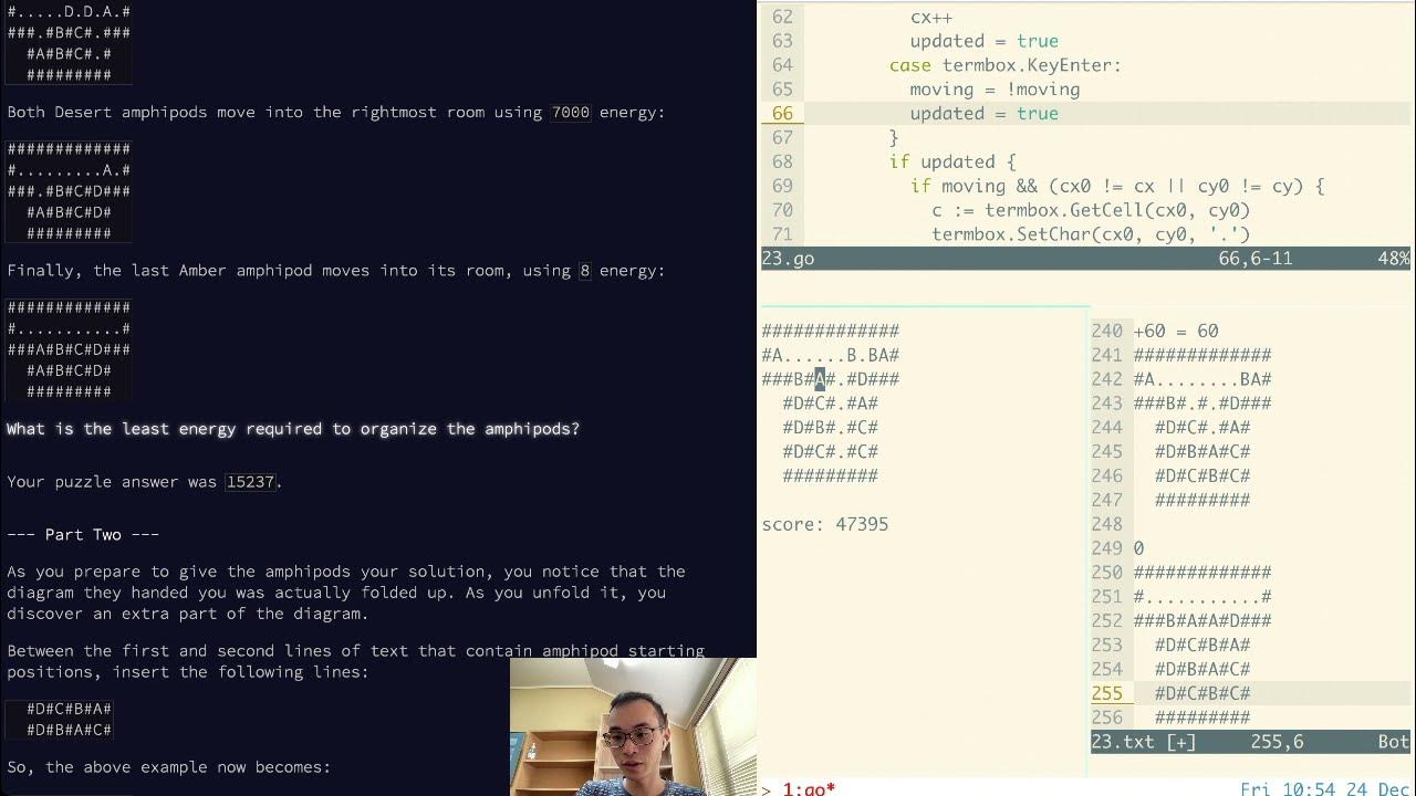 Advent of Code 2021 (Golang) - Day 23 - YouTube