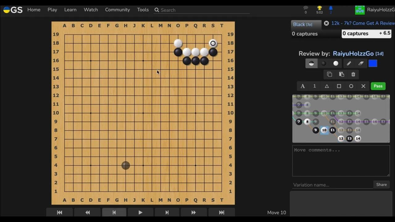 Joseki Series Part 1.1 - 3.3 Infiltration on the Star Point - YouTube