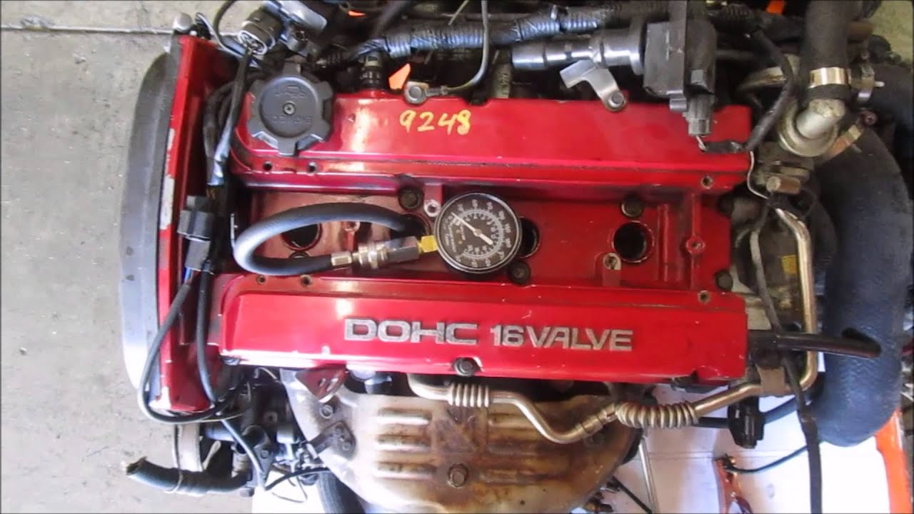 JDM Mitsubishi EVO 4 Engine compression test - YouTube