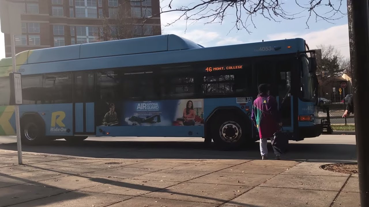 MCDOT Ride On Bus Gillig Advantage CNG #4053 on Route 46 to Montgomery ...